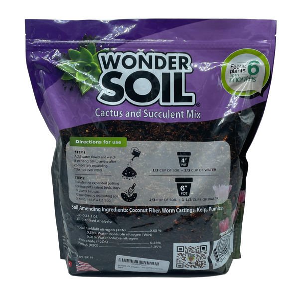Cactus and Succulent Mix With Nutrients (3 lb.) – Wonder Soil